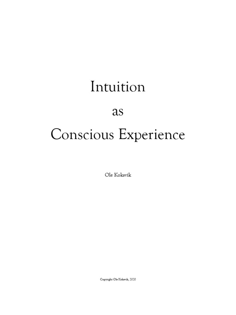 Human Intuition | PDF | Epistemology | Experience