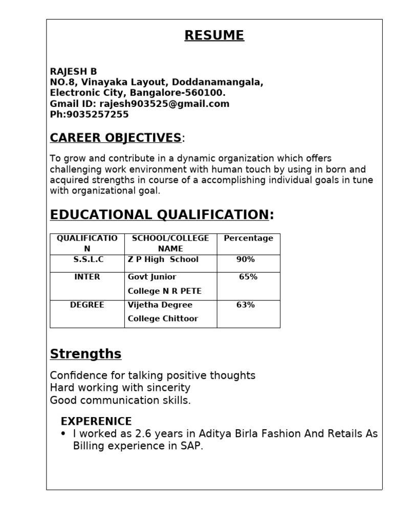 Rajesh Resume | PDF