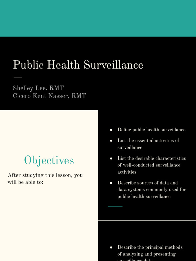 Public Health Surveillance | PDF | Medical Diagnosis | Environmental ...