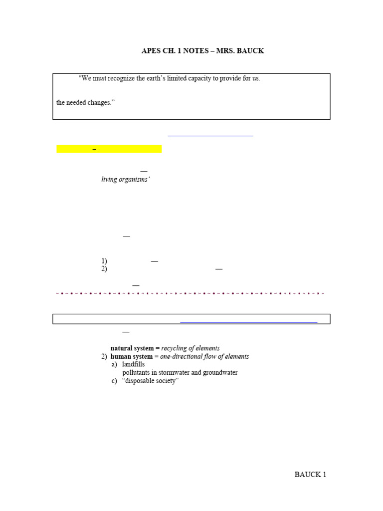 Apes Notes 1 | PDF | Experiment | Ecosystem