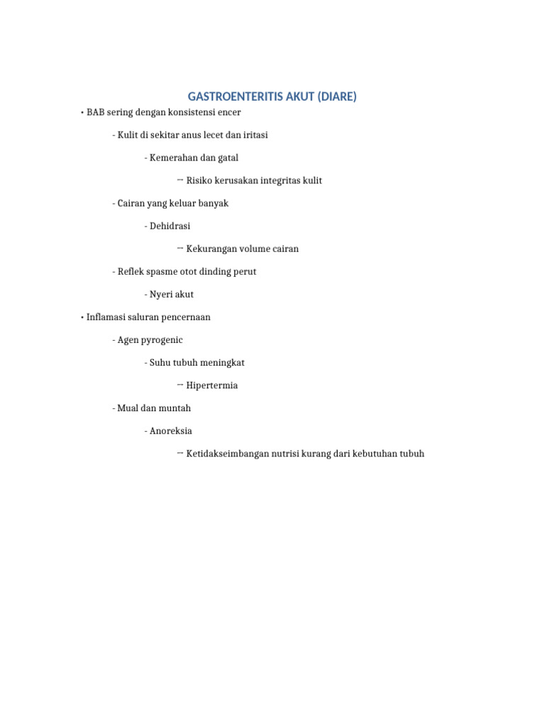Gastroenteritis Akut Diare | PDF