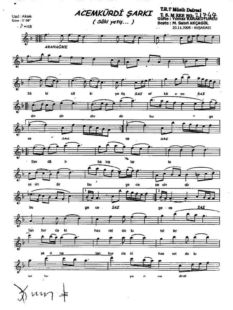 Saki Yetis Efkarimi Dindir Bu Gece | PDF