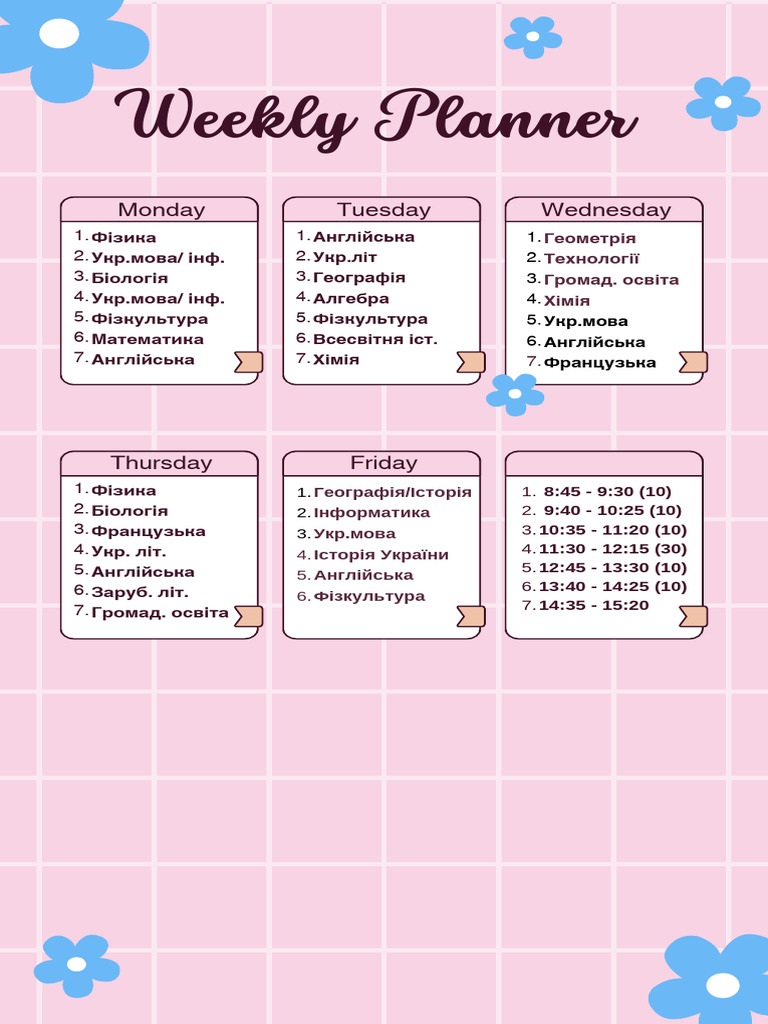 Pink Cute Weekly Planner Your Story PDF | PDF
