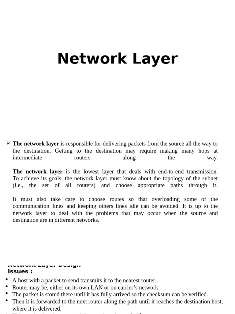 Chapter 10 - Network Layer | PDF | Computer Network | Internet Protocols