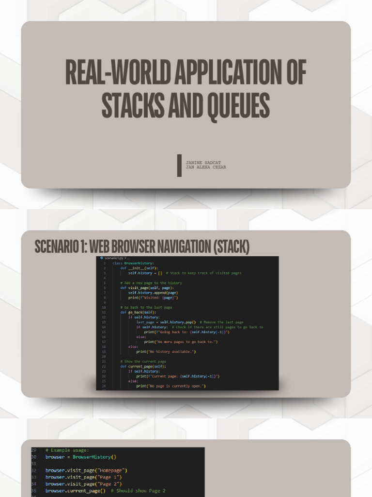 Real-World Application of Stacks and Queues_124127 | PDF