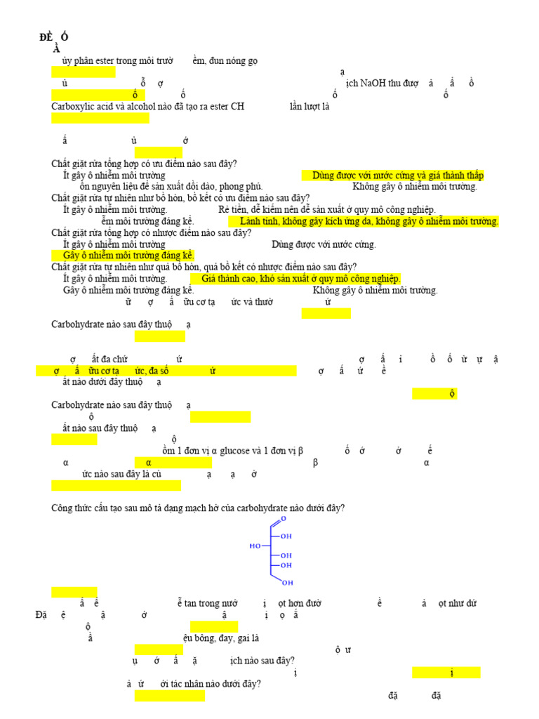 Đê On Tâp Lop 12 Số 2 Đáp Án | PDF