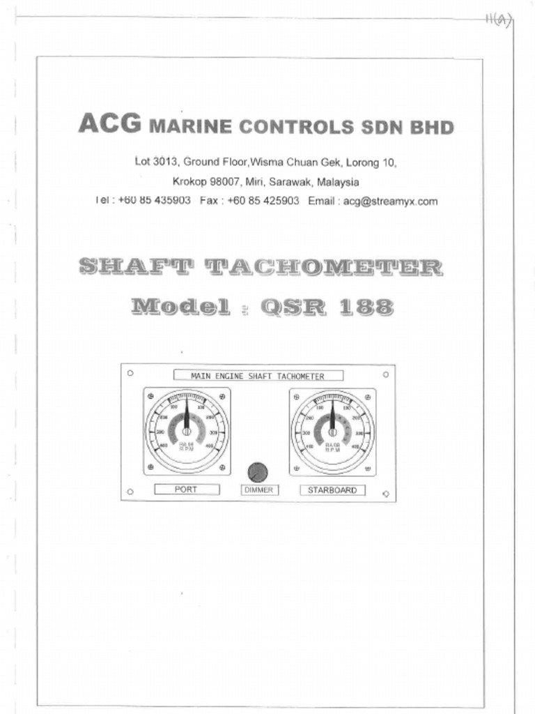 Shaft Tachometer | PDF