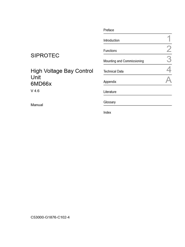 6MD66xx Manual A4 V046002 en | PDF | Parameter (Computer Programming) | Safety
