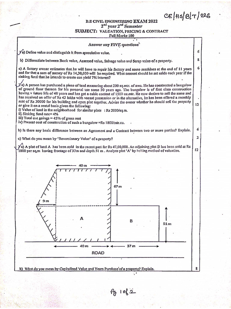 Sem2.2 (2022) JUCE All QPs | PDF