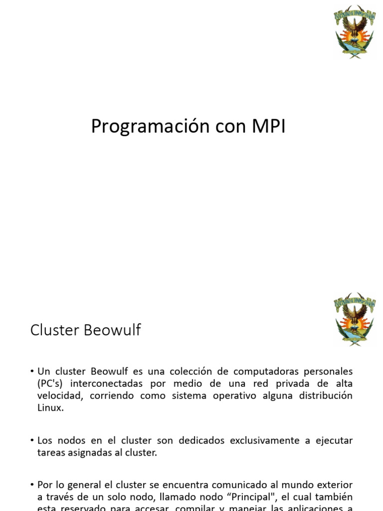 05 Programacion Con MPI | PDF | Interfaz de paso de mensajes | Grupo de ...