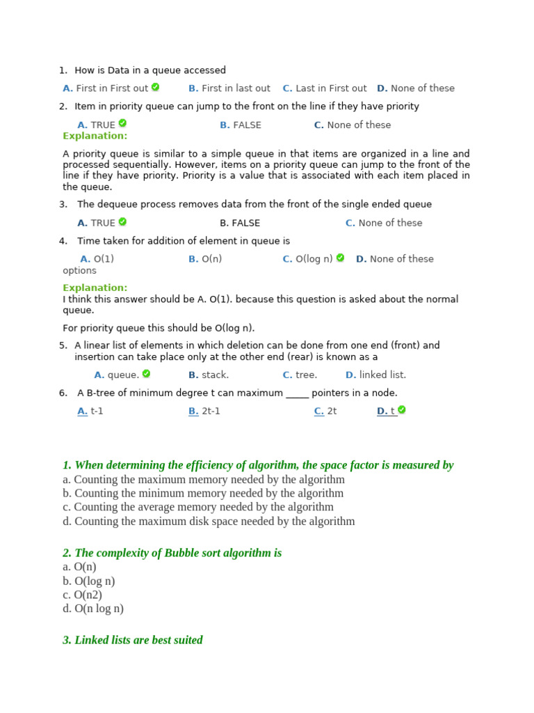 Data Structure Mcq | PDF | Queue (Abstract Data Type) | Pointer ... Data Structure Mcq | PDF | Queue (Abstract Data Type) | Pointer ...
