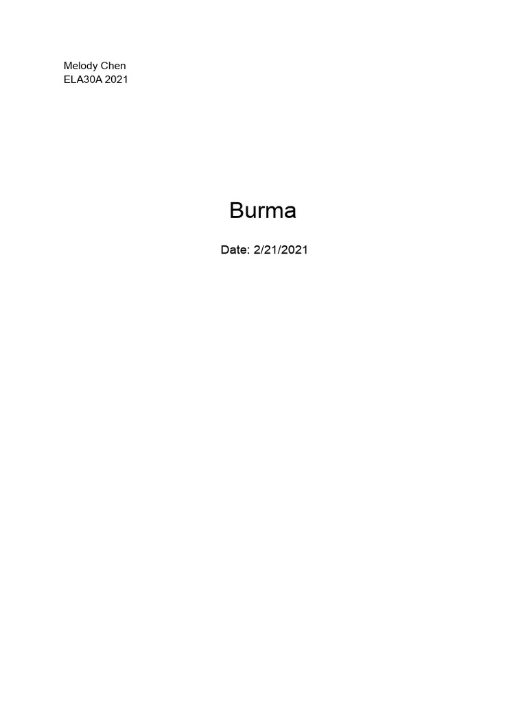 Burma | PDF