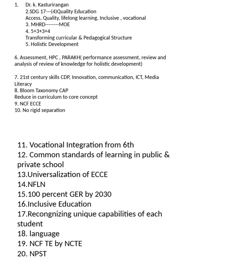 Nep 2020 Pre | PDF