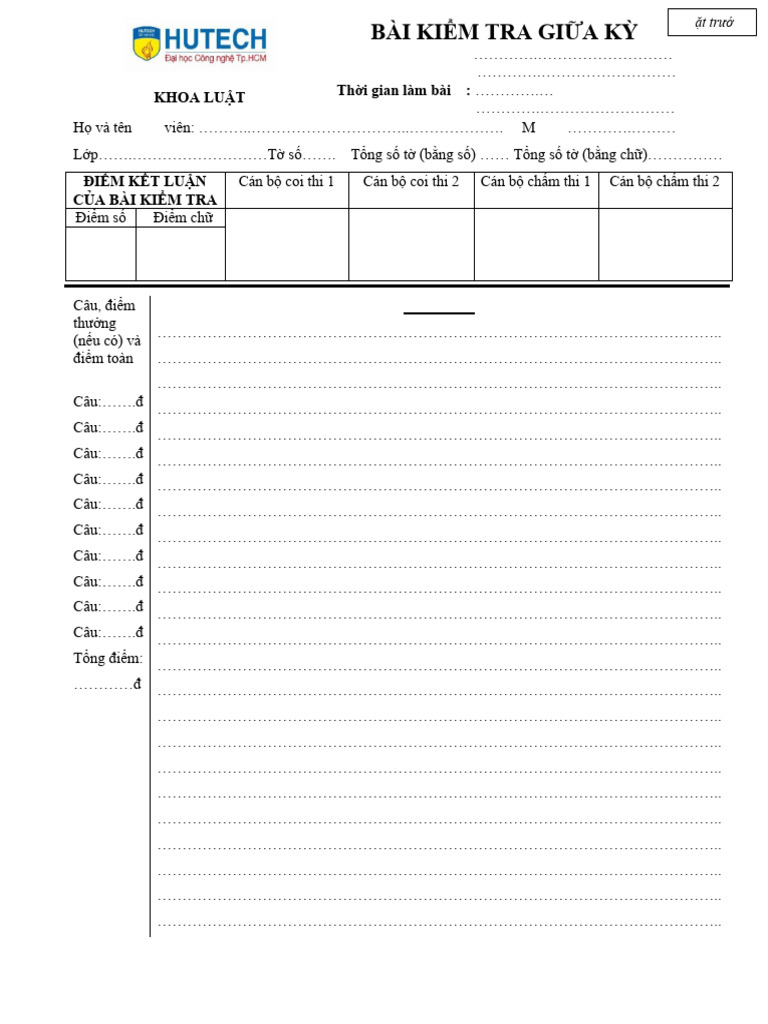 377894law Mau Giay Kiem Tra Giua Ky | PDF