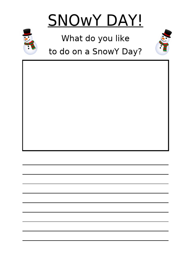 Snowy Day Writing Prompt | PDF