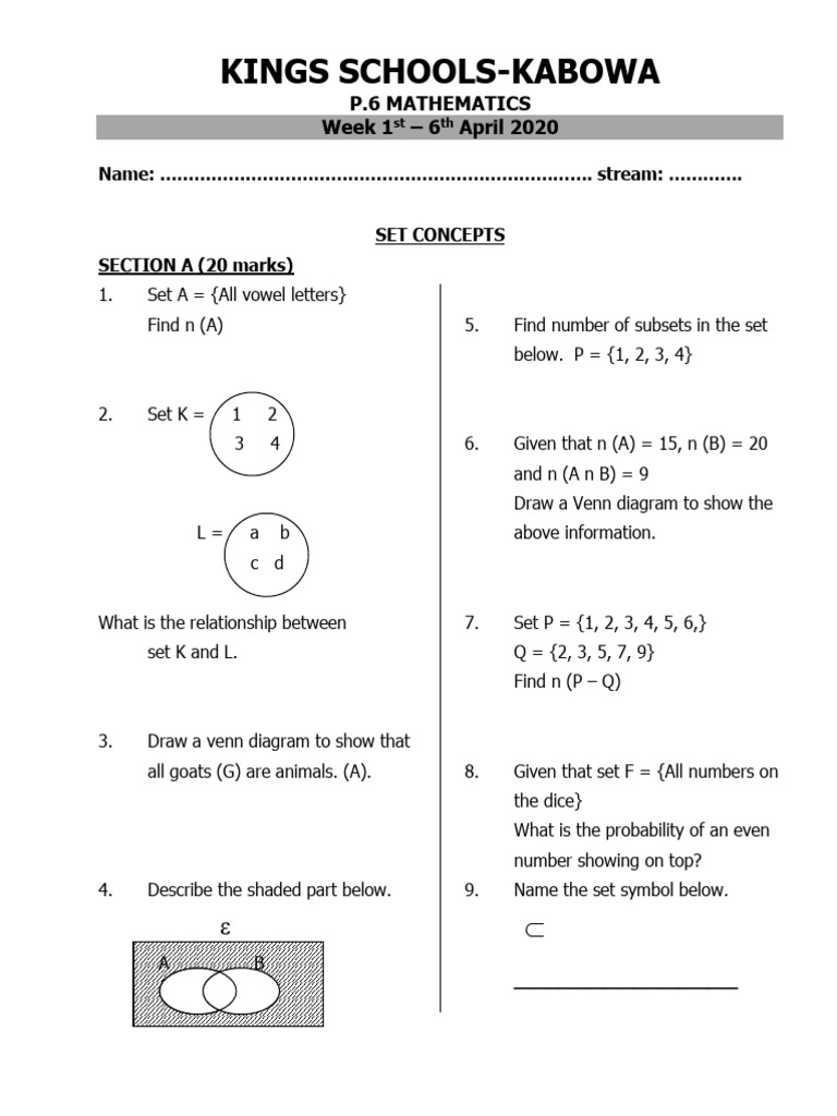 P6 MATHS -(Wk1-Wk4) | PDF | Mathematics | Arithmetic