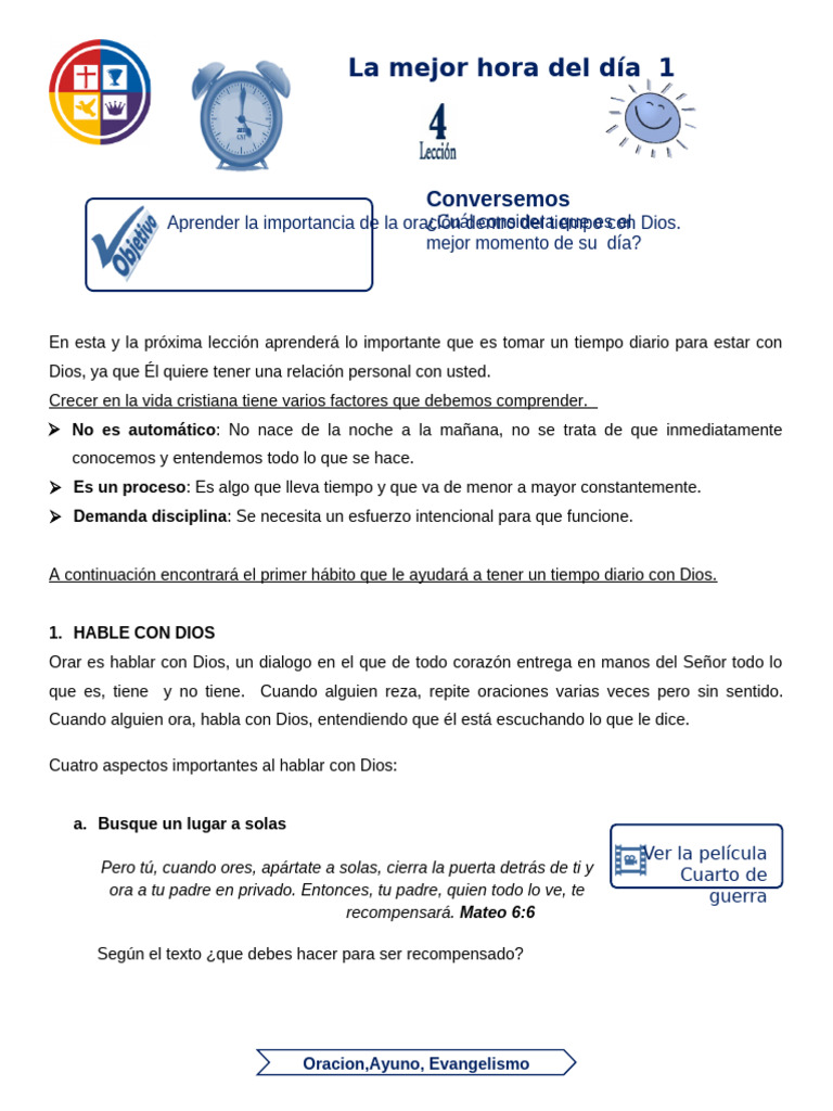 Importancia de la Oración Diaria | PDF | Oración