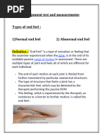 Understanding Joint End Feel Types | PDF | Elbow | Anatomical Terms Of ...