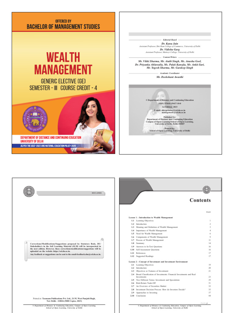 Wealth Management Book | PDF | Estate Planning | Investing