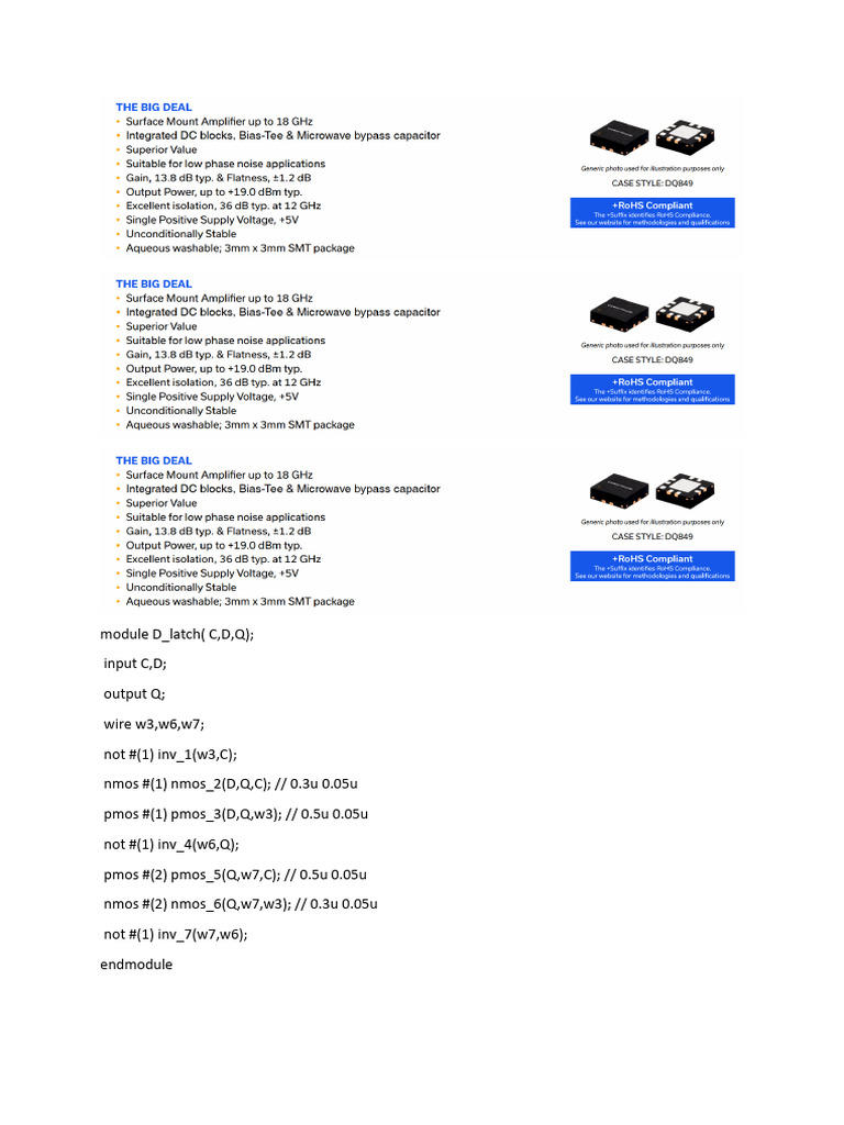 Verilog D Latch Module Code | PDF