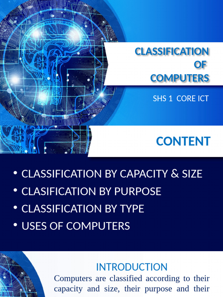 CLASSIFICATION OF COMPUTERS | PDF | Laptop | Desktop Computer