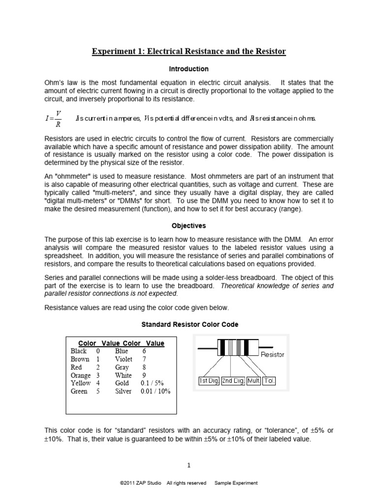 Report On Electrical Resistance | PDF | Resistor | Electrical Resistance And Conductance