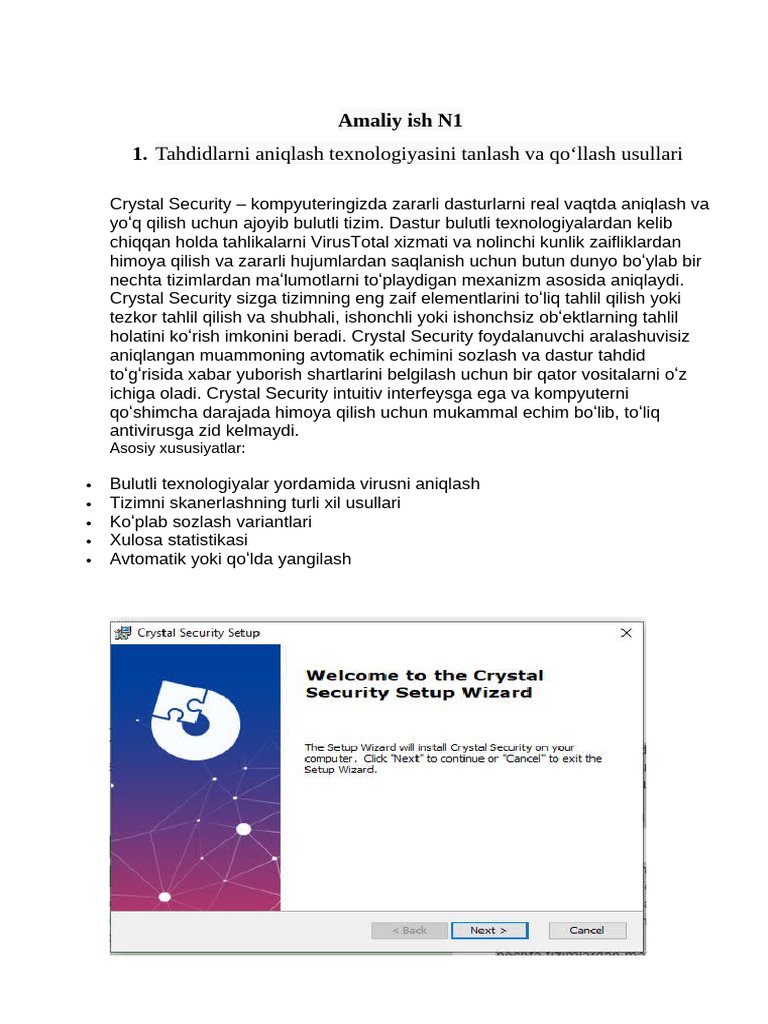 Amaliy N1-2-3-Taxdid | PDF