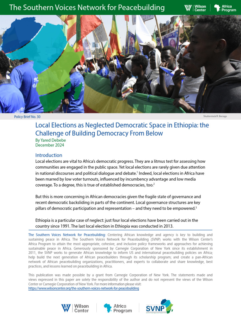 Revitalizing Local Elections in Ethiopia | PDF | Ethiopia | Peacebuilding
