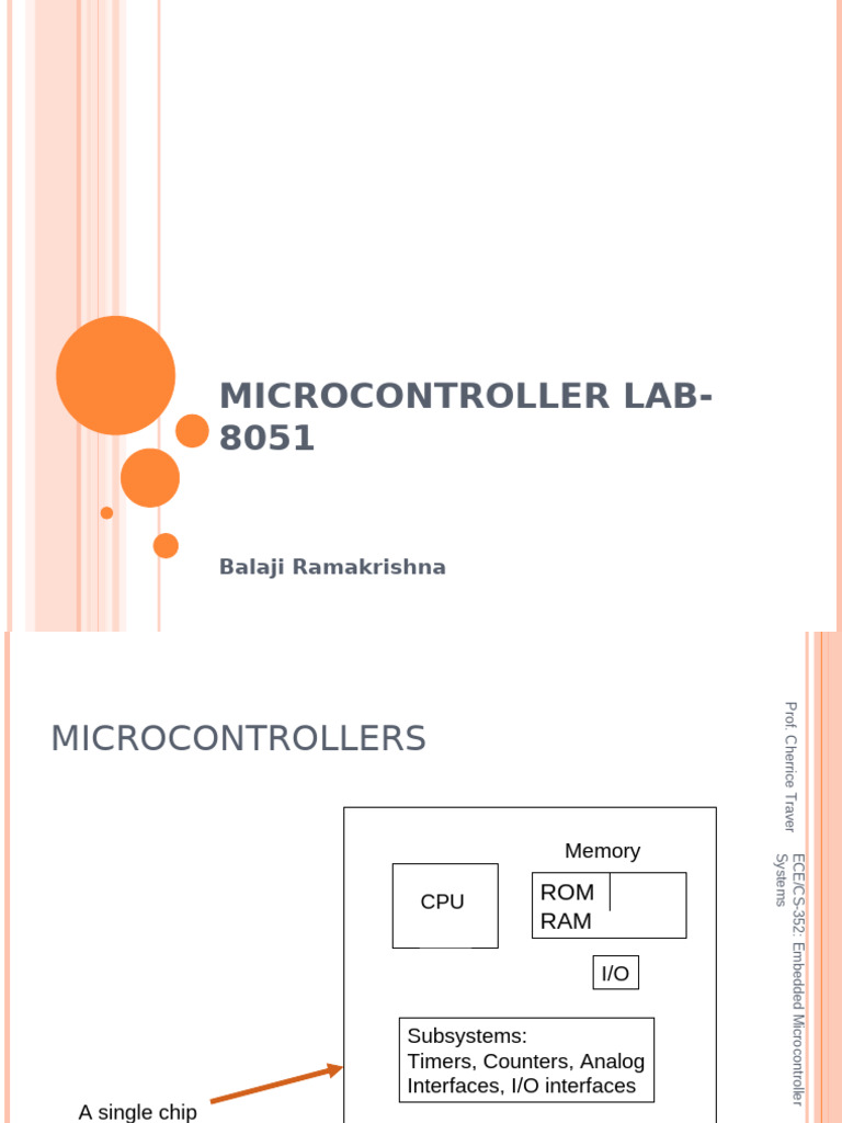 Microcontroller Lab-8051: Balaji Ramakrishna | PDF | Microcontroller | Random Access Memory