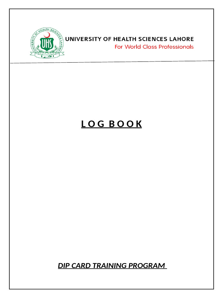 Log Book | PDF | Health Care | Medicine