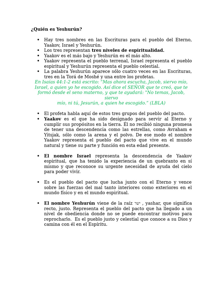Quién Es Yeshurún | PDF