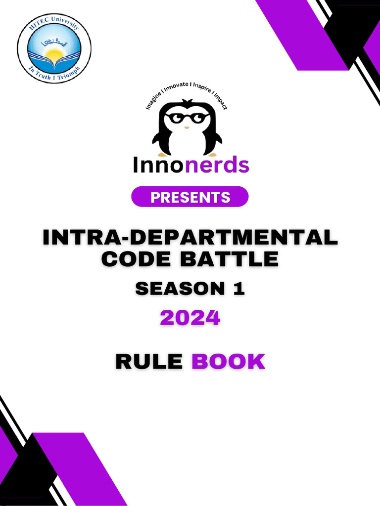 Intra-Departmental Code Battle Rulebook | PDF | Artificial Intelligence | Intelligence (AI ...