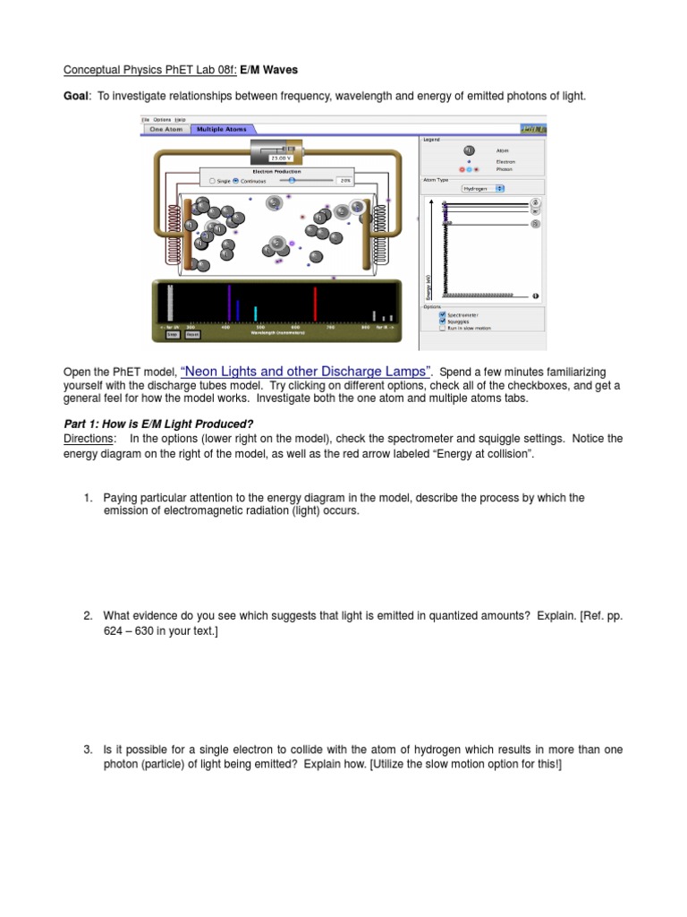 Cplab 08 F | PDF | Emission Spectrum | Light