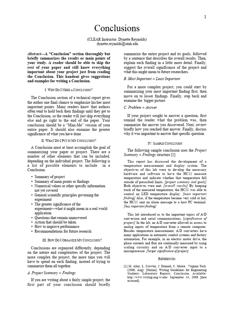 CLEAR 10 Conclusions | PDF | Analog To Digital Converter