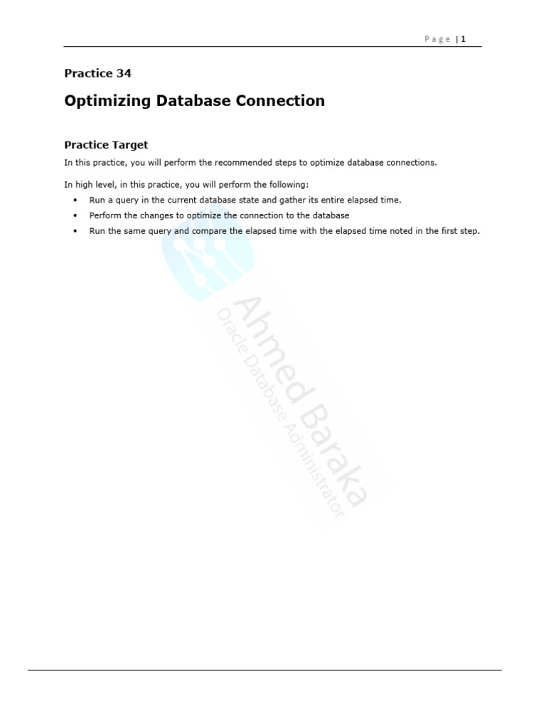 Practice+34+ +Optimizing+Database+Connection | PDF | Databases | Network Socket