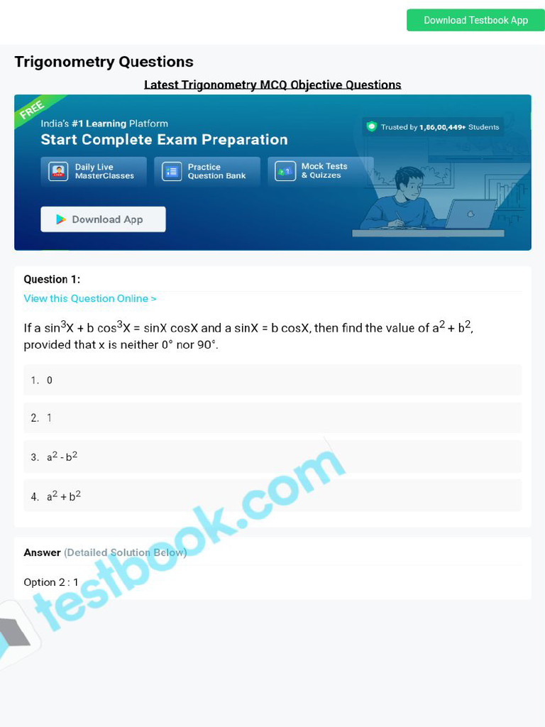 mcq-on-trigonometry--5eea6a1039140f30f369e859 | PDF