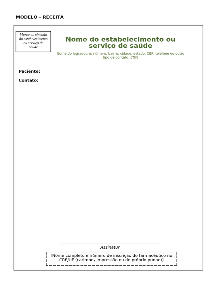 3 - Modelo - Receita - em Branco | PDF