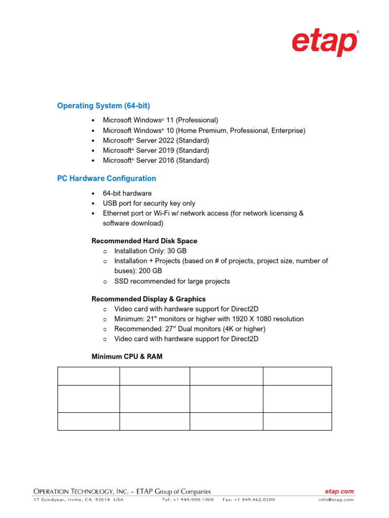 System Requirements | PDF | Intel | Microsoft Sql Server