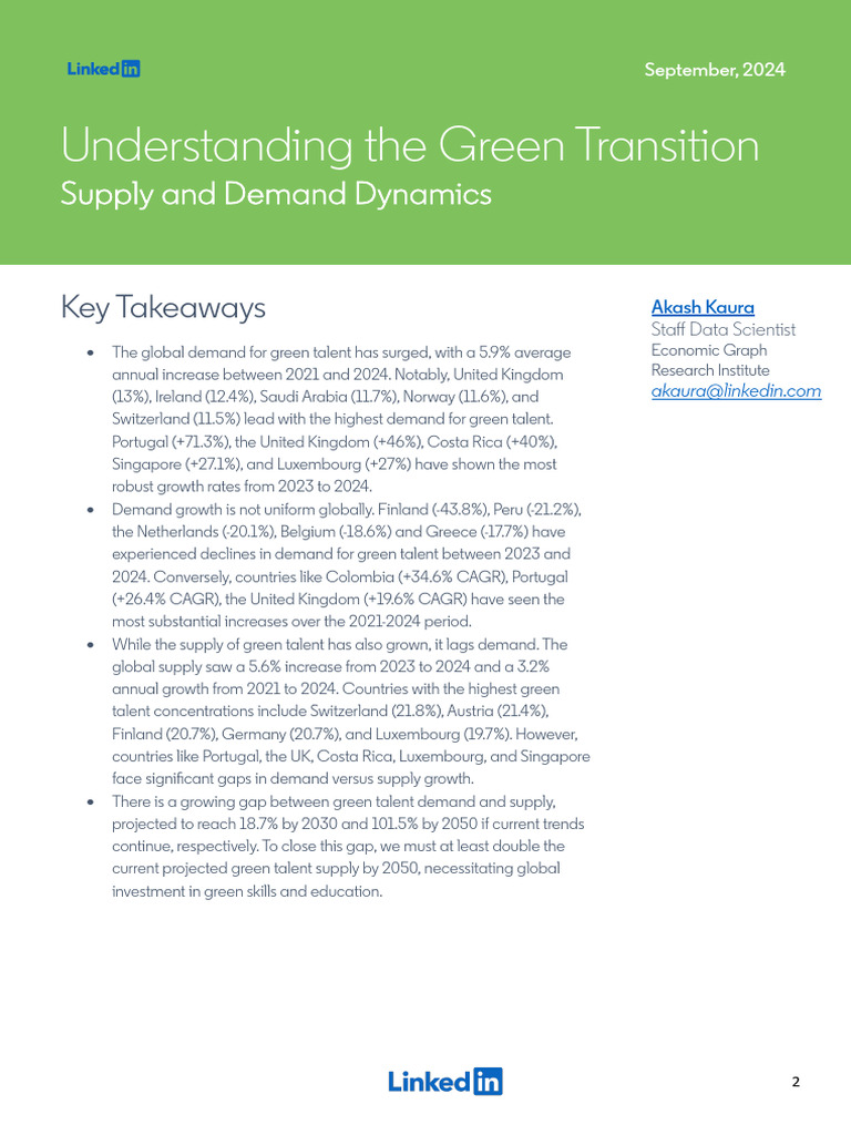 Understanding The Green Transition | PDF | Sustainability | Linked In