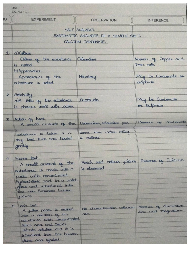 Calcium Carbonate - Salt 4 | PDF
