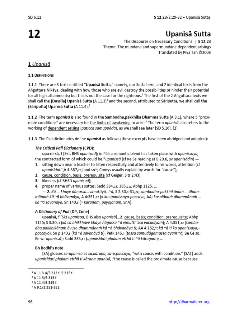 6.12 Upanisa S s12.23 Piya | PDF | Āstika | Eastern Philosophy