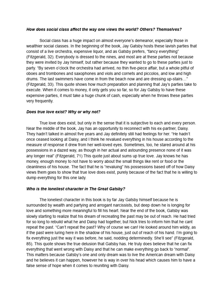How Does Social Class Affect The Way One Views The World | PDF | The ...