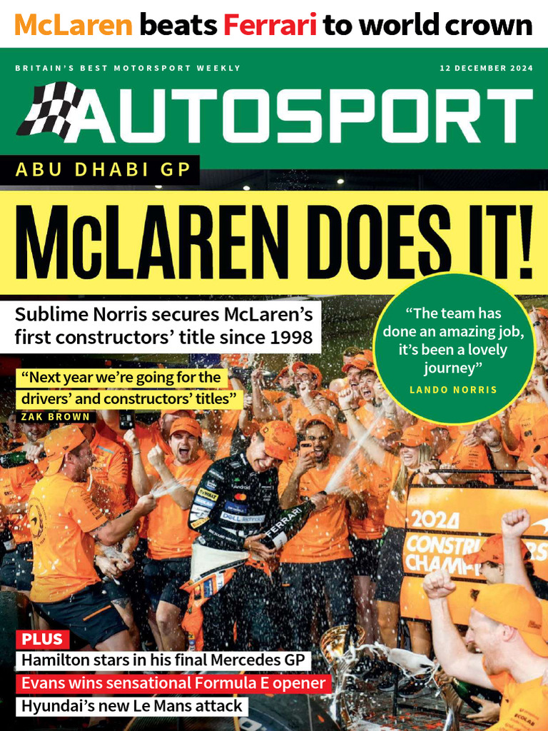 Autosport - December 12, 2024 UK | PDF | Formula One | Car
