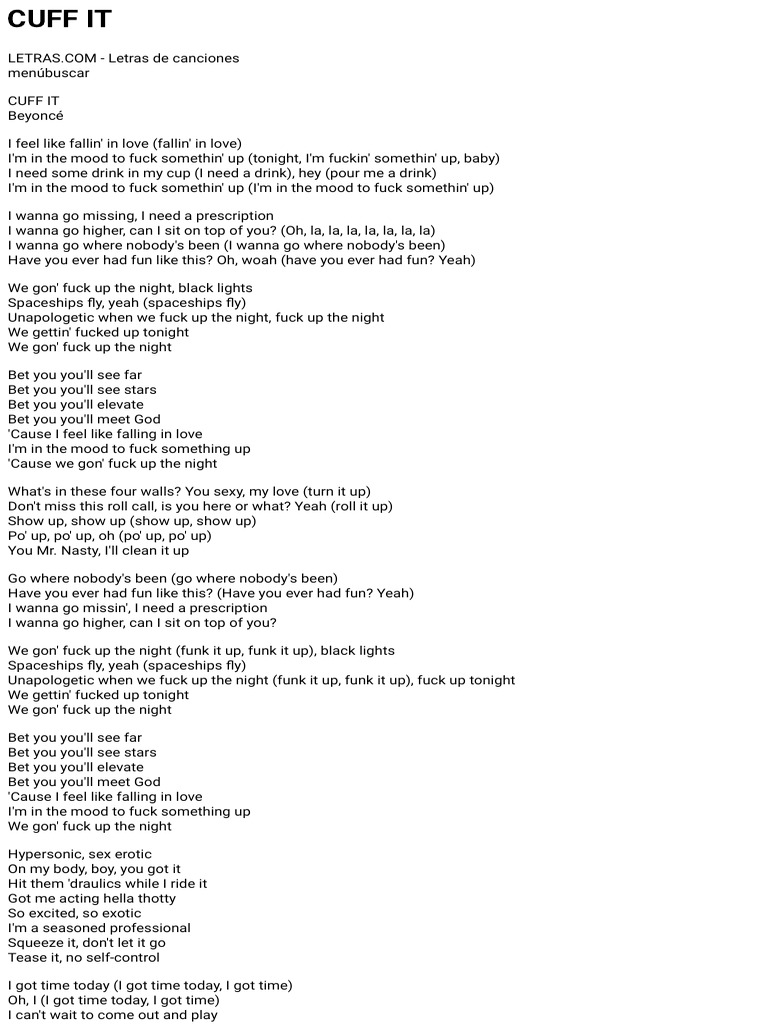 CUFF IT | PDF | Columbia Records | American Pop Songs