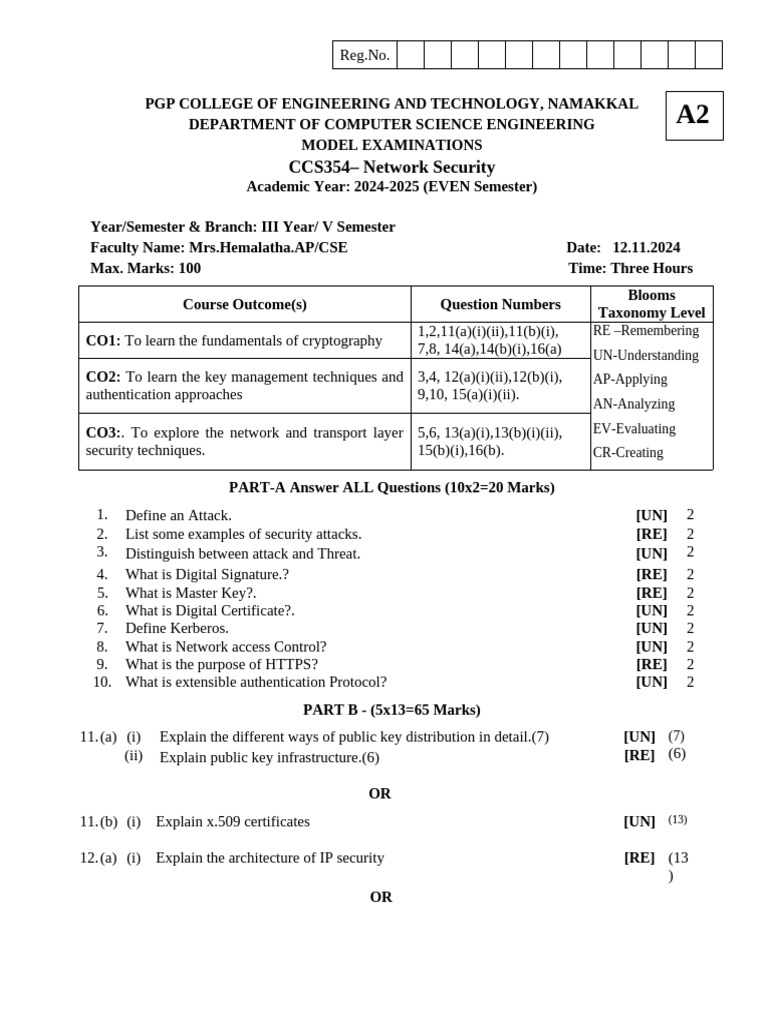 NS MODEL A1-1,2,3,4,5 | PDF | Network Protocols | Security