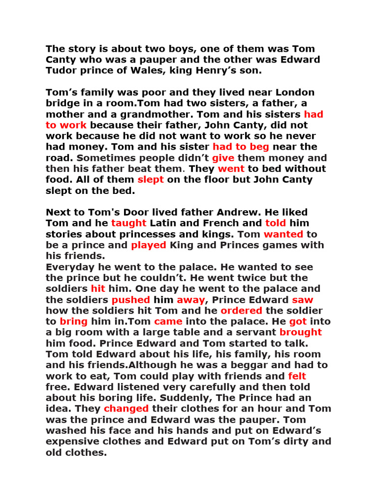 The Prince and the Pauper Quiz | PDF | The Prince And The Pauper