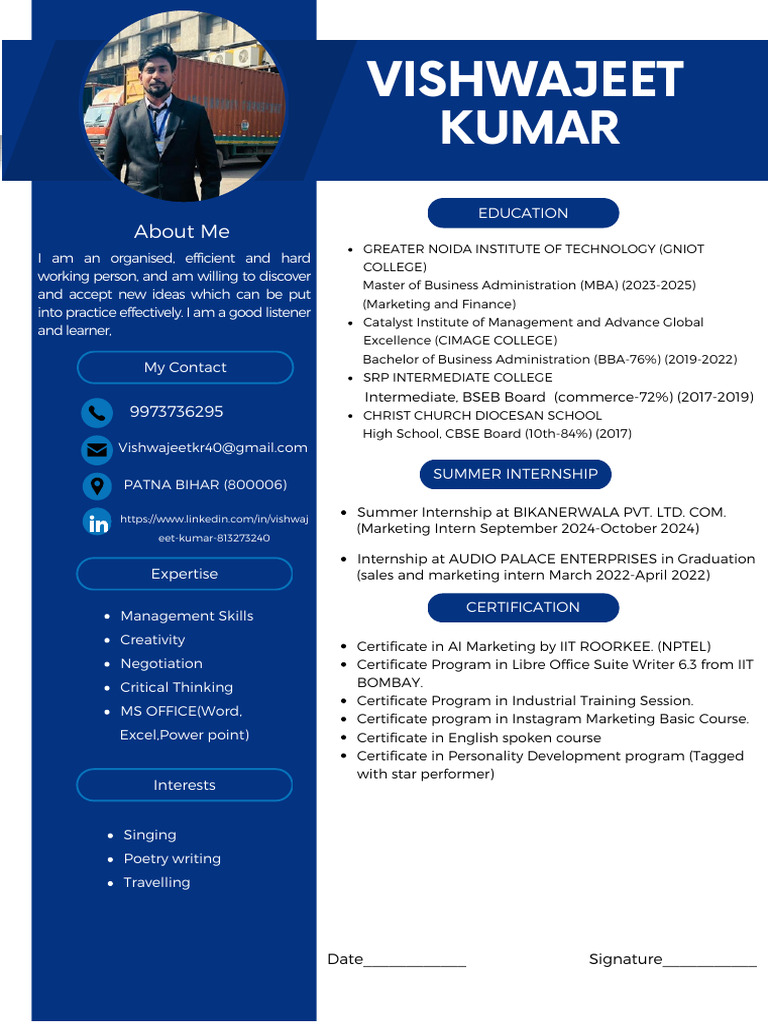 Black Modern Professional Resume | PDF | Business