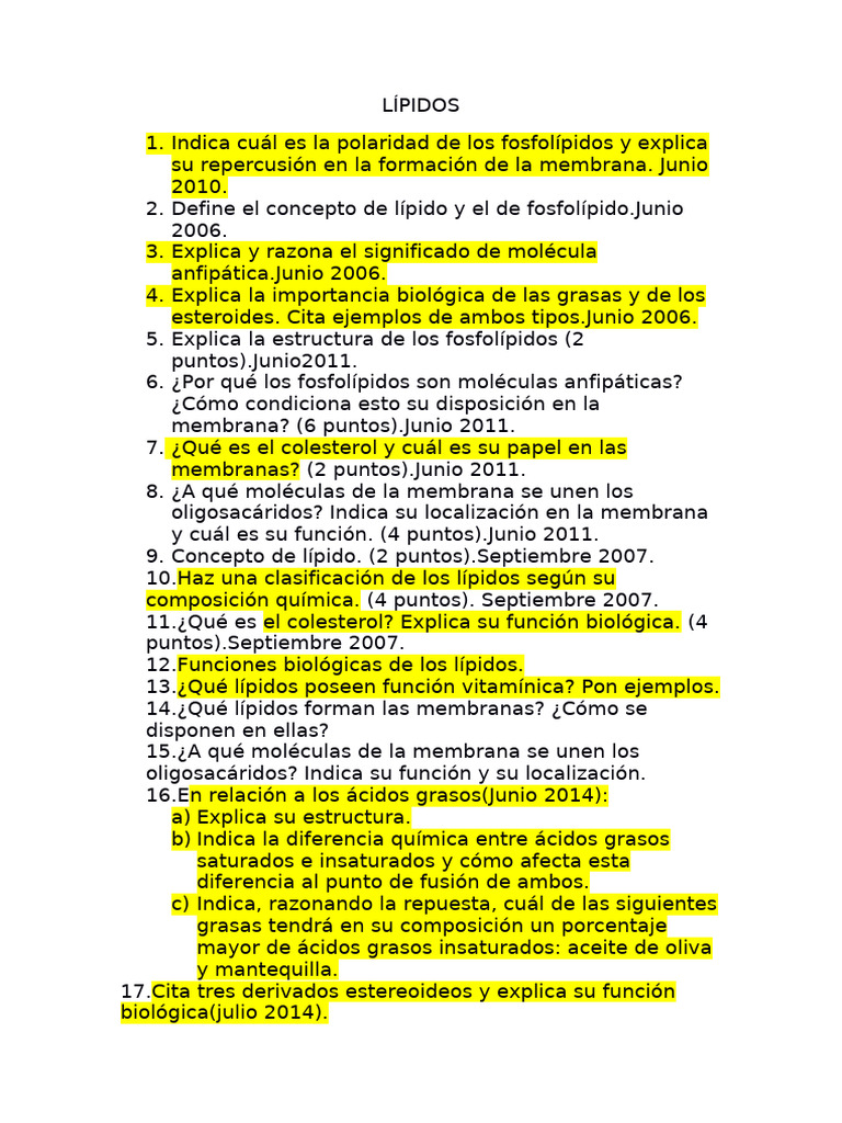 LÃ PIDOS | PDF | Lípido | Membrana biológica