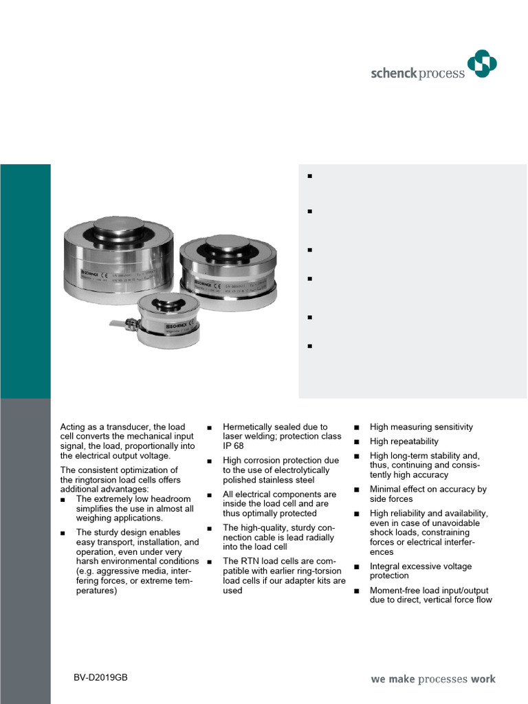 RTN - Load Cell 1-470ton Schenck | PDF | Electricity | Electrical ...