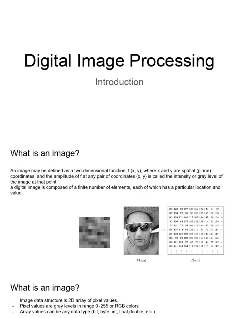 Digital Image Processing Overview | PDF | Image Resolution | Derivative